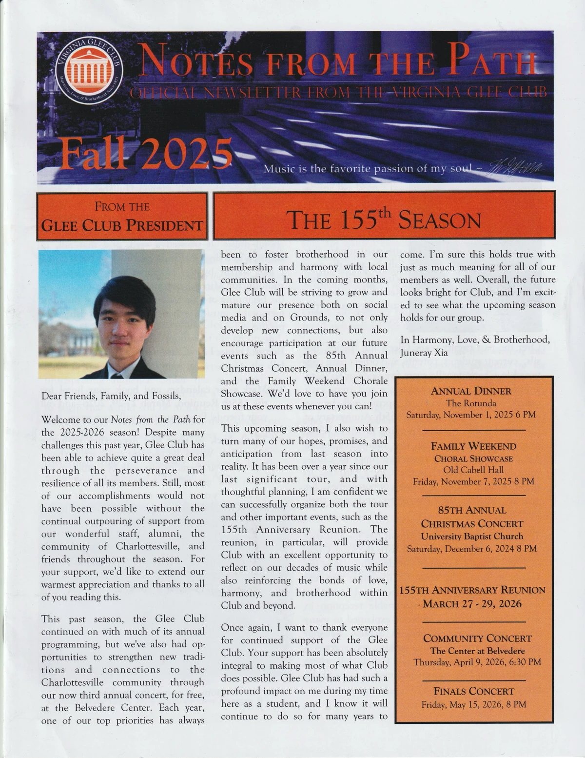 Glee Club Newsletter (Fall 2025) | Virginia Glee Club Wiki | Fandom