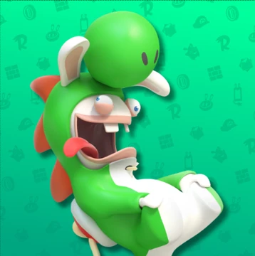 how to draw rabbid yoshi