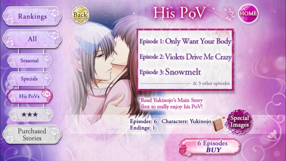 His POV: Main Story - Yukinojo | Voltage Inc Wiki | Fandom