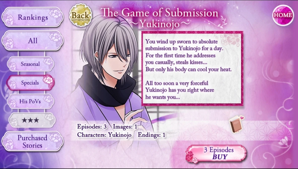 The Game of Submission - Yukinojo | Voltage Inc Wiki | Fandom