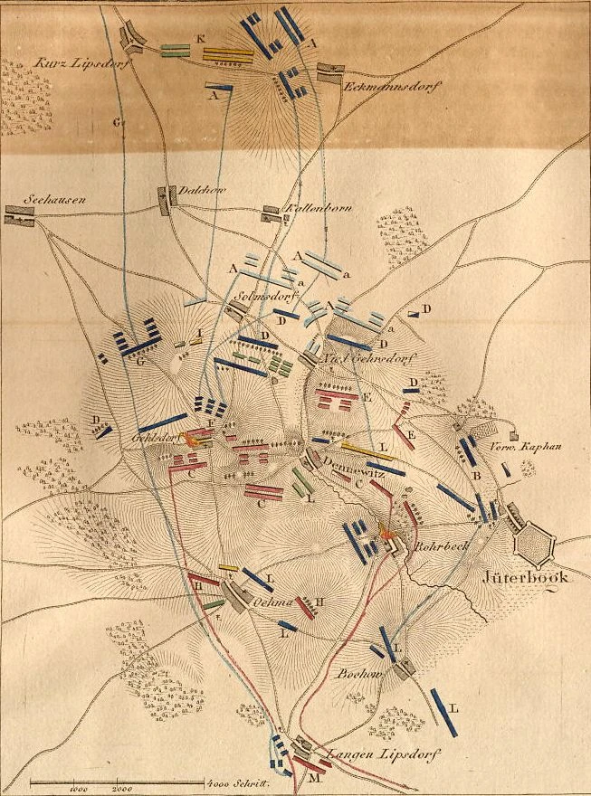 Plan von der Schlacht von Dennewitz | Von Bastille bis Waterloo. Wiki ...