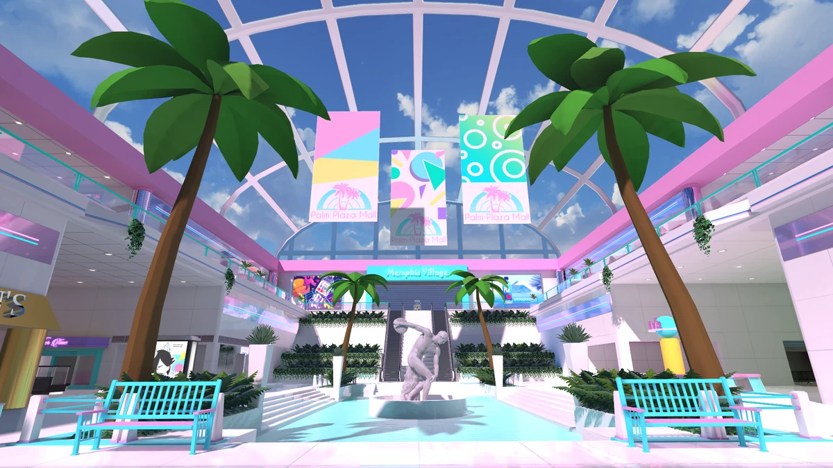 Palm Plaza - Main Plaza | VRChat Legends Wiki | Fandom