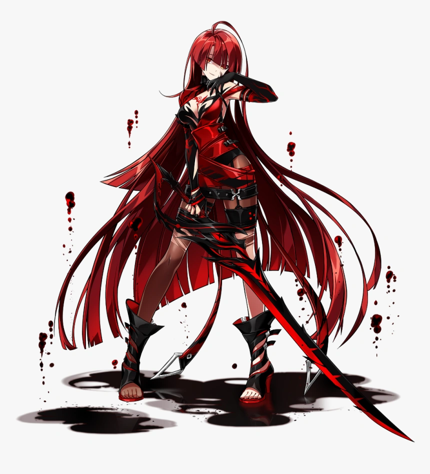 Anime Girl With Red Hair And Sword
