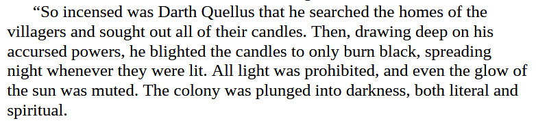 User blog:Crimson820/Star Wars Canon: Darth Quellus "muting" a star ...