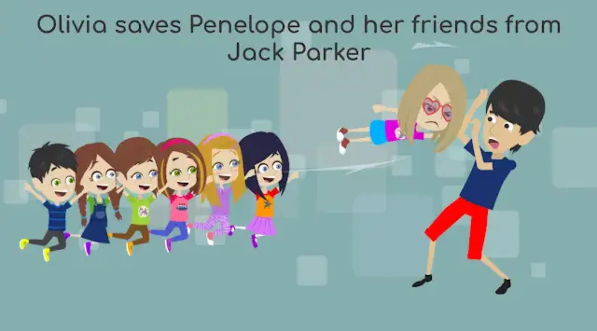 Olivia saves Penelope and her friends from Jack Parker | Vyond Universe ...
