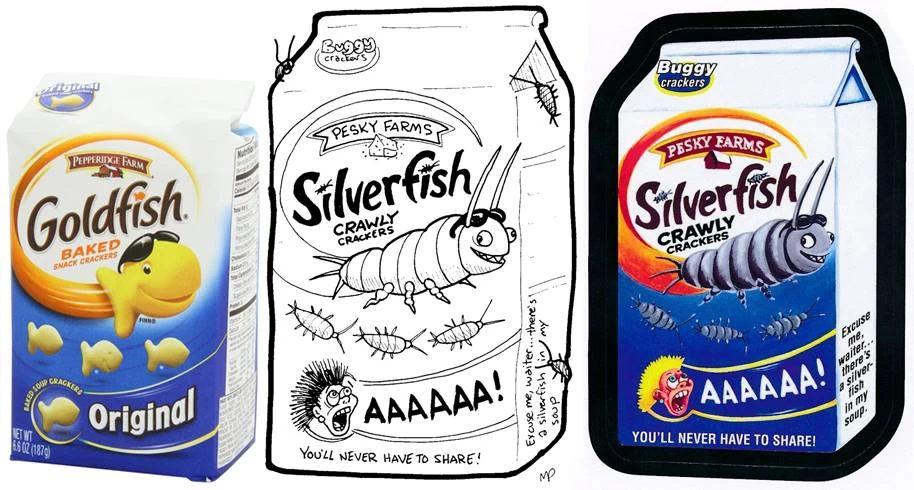 Silverfish (rough concept) | Wacky Packages Wiki | Fandom