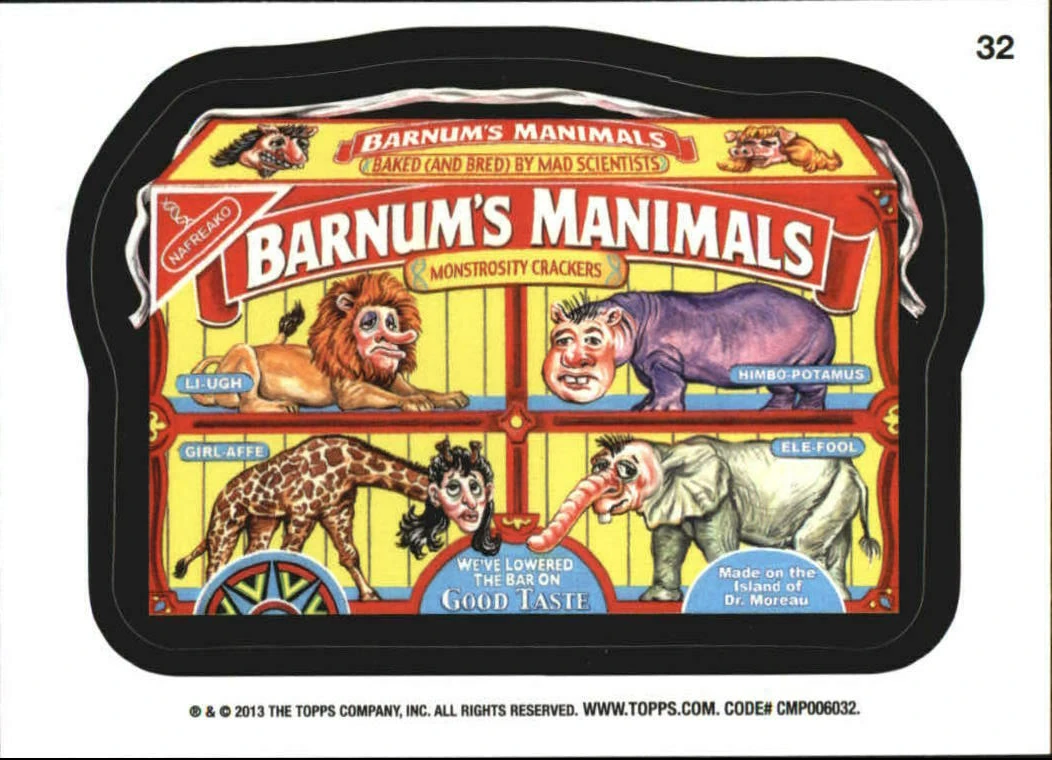Barnum's Manimals | Wacky Packages Wiki | Fandom