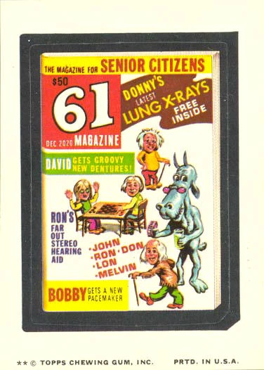 61 Magazine | Wacky Packages Wiki | Fandom