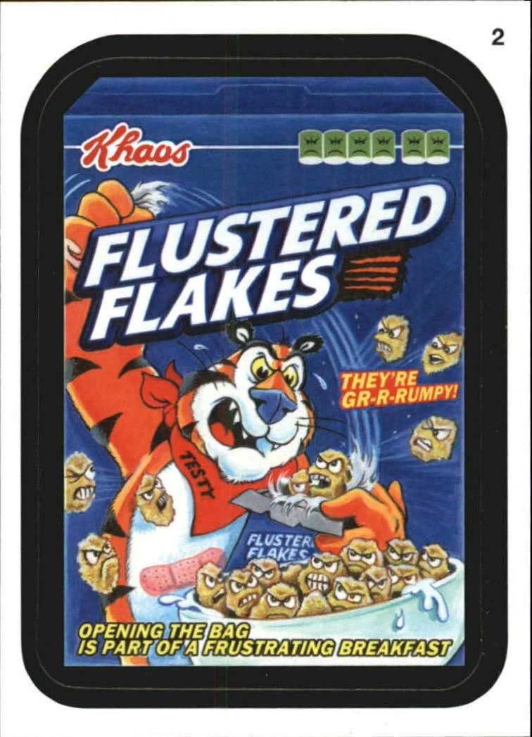 Khaos Flustered Flakes | Wacky Packages Wiki | Fandom