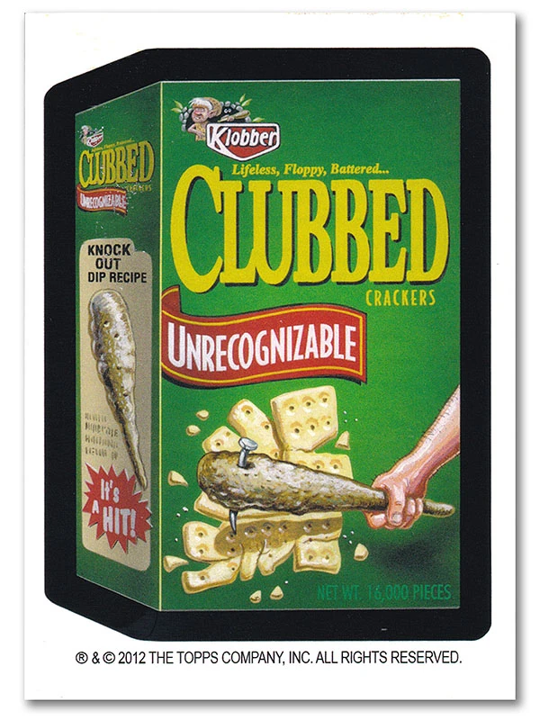 Klobber Clubbed Crackers | Wacky Packages Wiki | Fandom