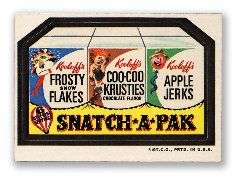 Kooloff's Snatch-A-Pak | Wacky Packages Wiki | Fandom