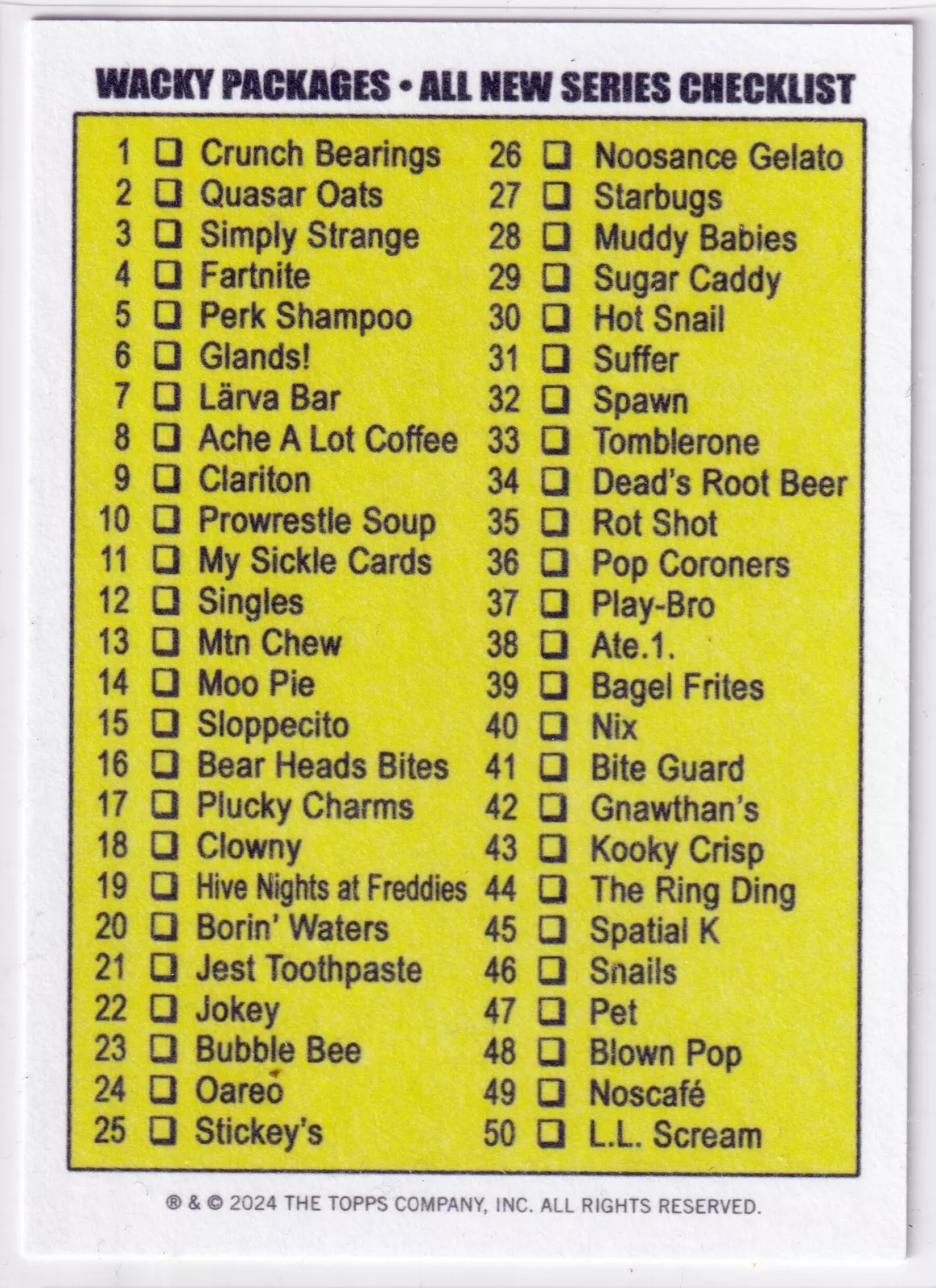 Wacky Packages All New Series 2024 | Wacky Packages Wiki | Fandom