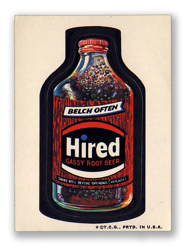 Hired Root Beer | Wacky Packages Wiki | Fandom