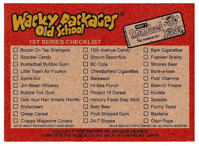 Wacky Packages Old School 1 | Wacky Packages Wiki | Fandom
