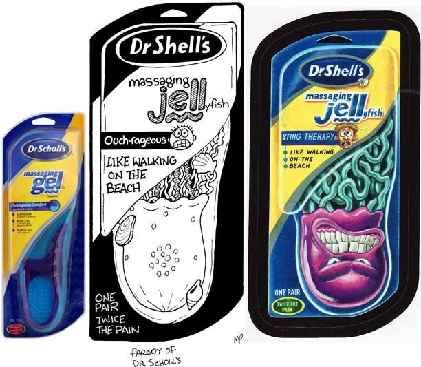 Dr. Shell's Massaging Jellyfish (rough concept) | Wacky Packages Wiki ...