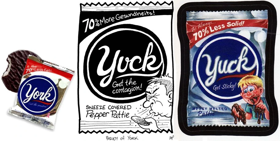 Yuck Messy Melted Pattie (rough concept) | Wacky Packages Wiki | Fandom