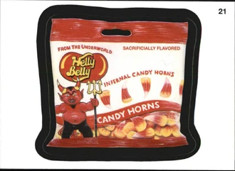Helly Belly Infernal Candy Horns | Wacky Packages Wiki | Fandom