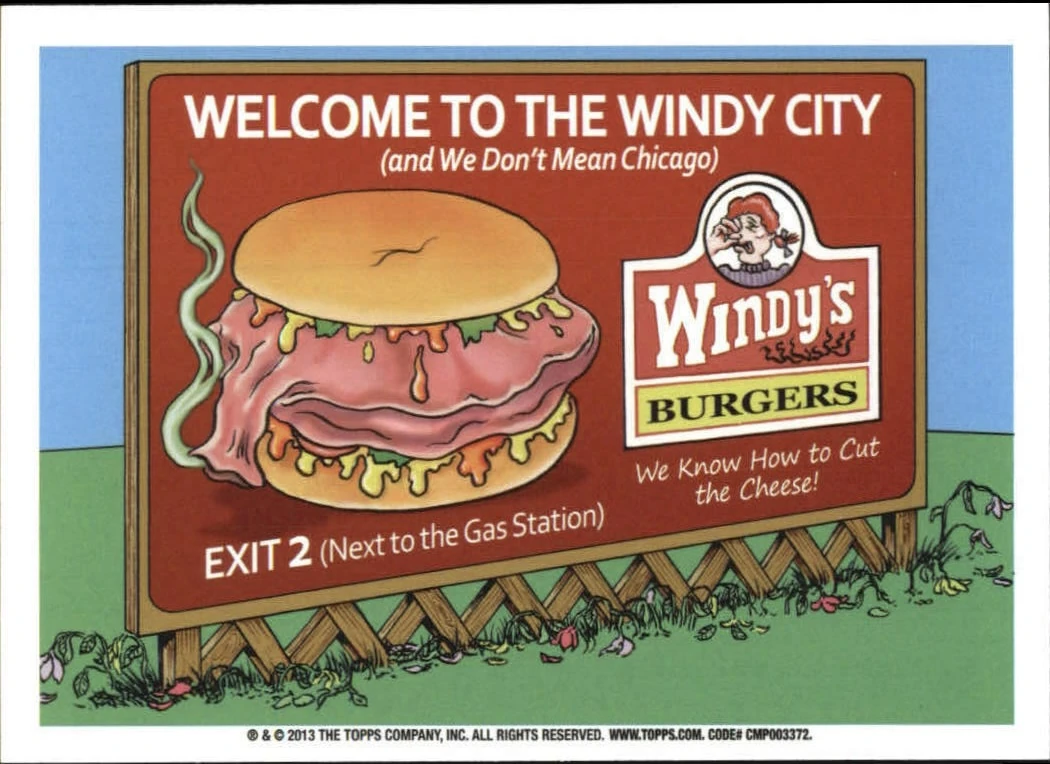 Windy's Burgers | Wacky Packages Wiki | Fandom