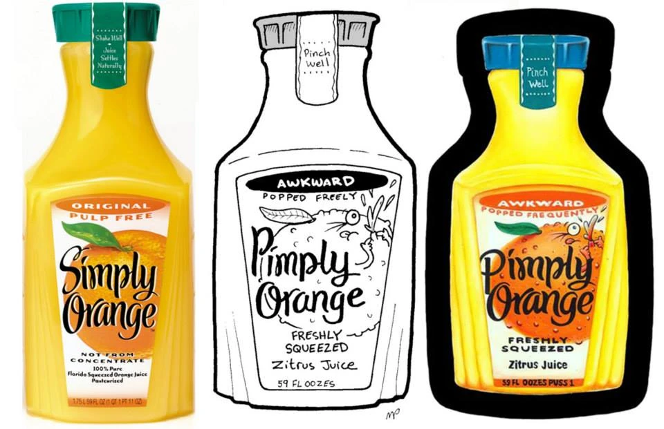 Pimply Orange (rough concept) | Wacky Packages Wiki | Fandom