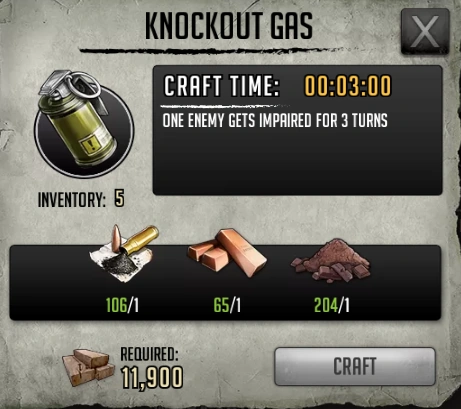 Knockout Gas | Walking Dead:Road to Survival Wikia | Fandom