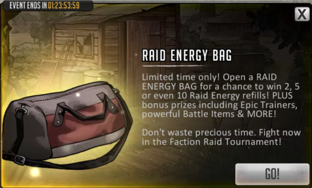 Raid Energy Bag Walking Deadroad To Survival Wikia Fandom