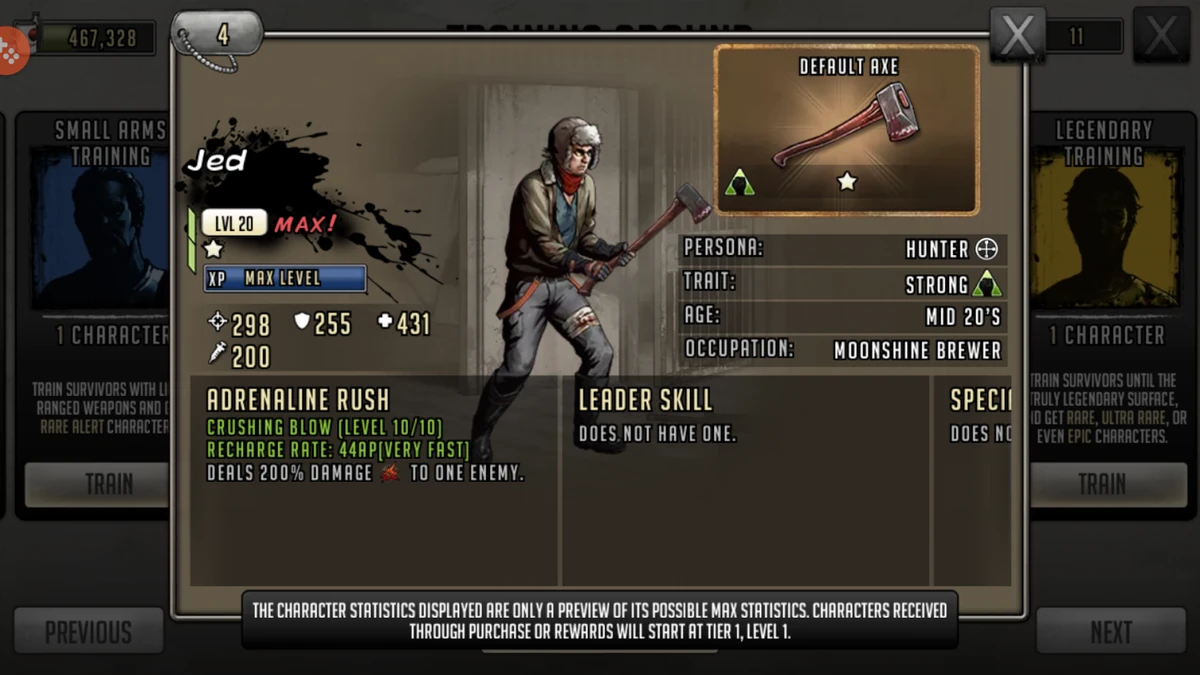 Jed | Walking Dead:Road to Survival Wikia | Fandom