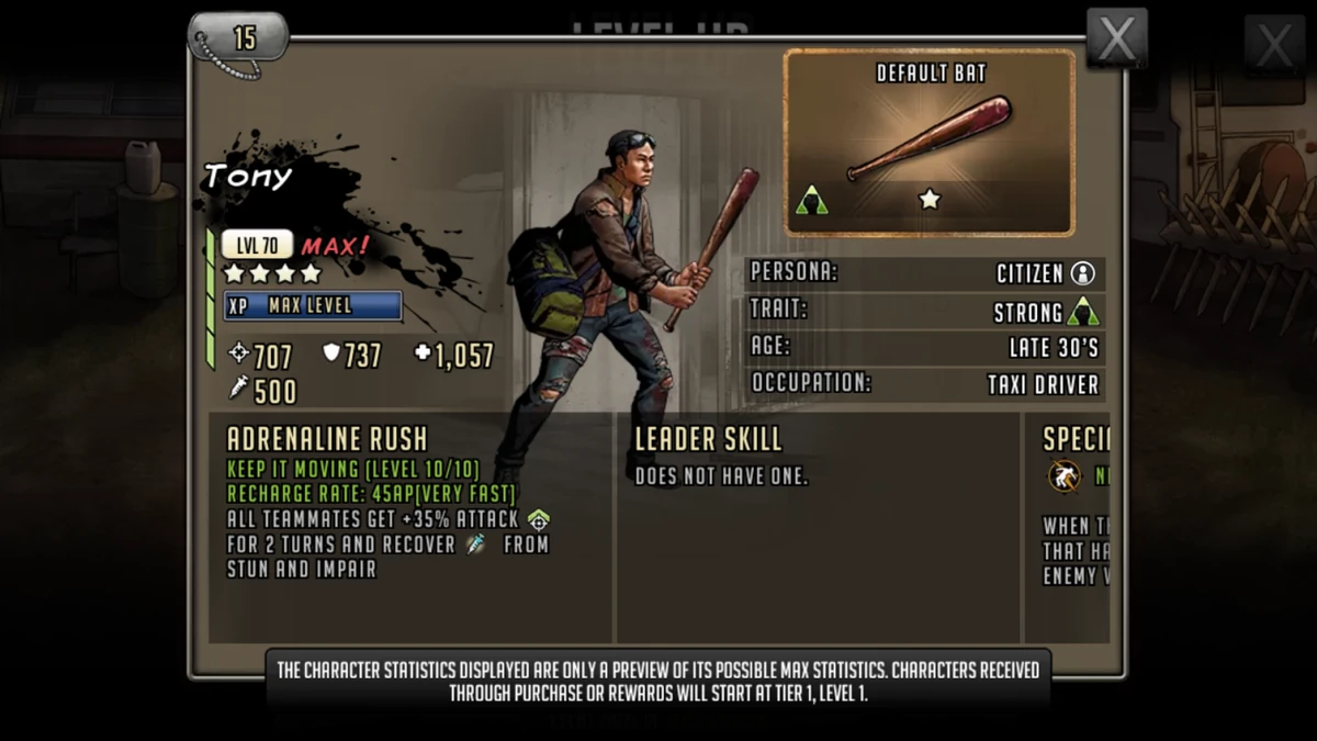 Tony | Walking Dead:Road to Survival Wikia | Fandom