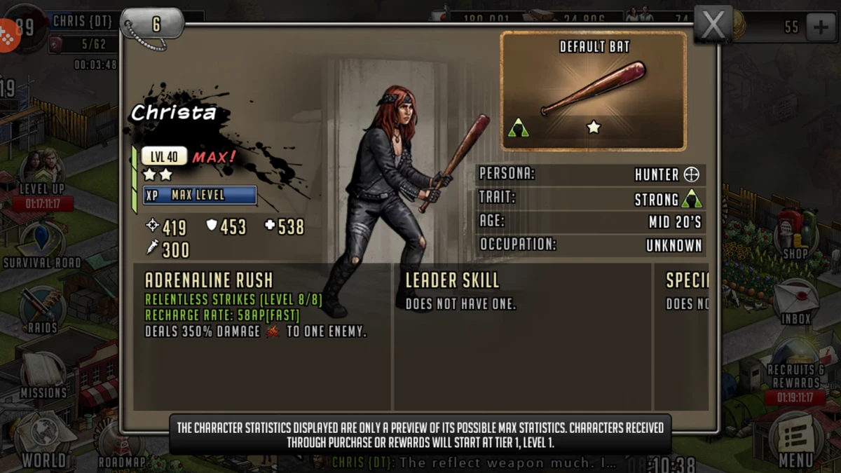 Christa | Walking Dead:Road to Survival Wikia | Fandom