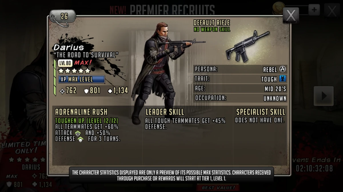 Darius | Walking Dead:Road to Survival Wikia | Fandom