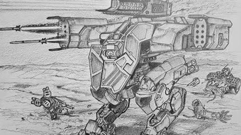 how to draw walking war robots