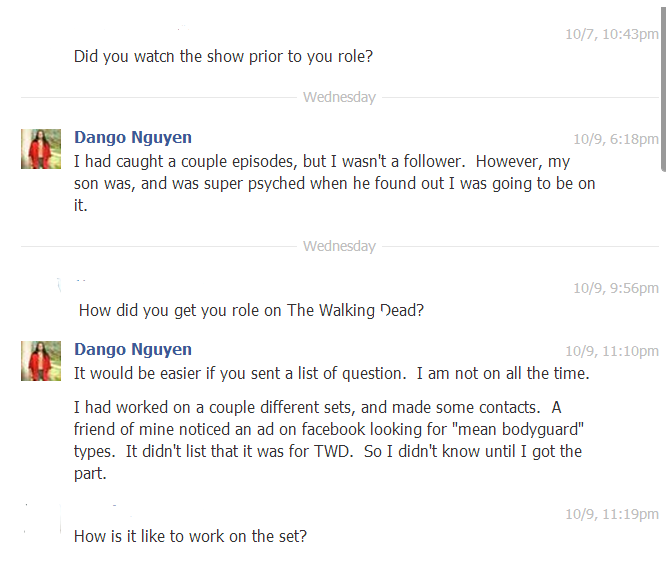 The Walking Dead Wiki Interviews/Dango Nguyen | Walking Dead Wiki | Fandom