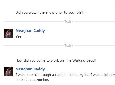 The Walking Dead Wiki Interviews/Meaghan Caddy | Walking Dead Wiki | Fandom