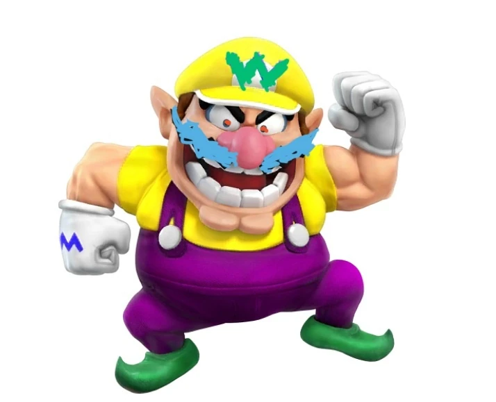 Wario with a blue mustache | Walleo Wiki | Fandom