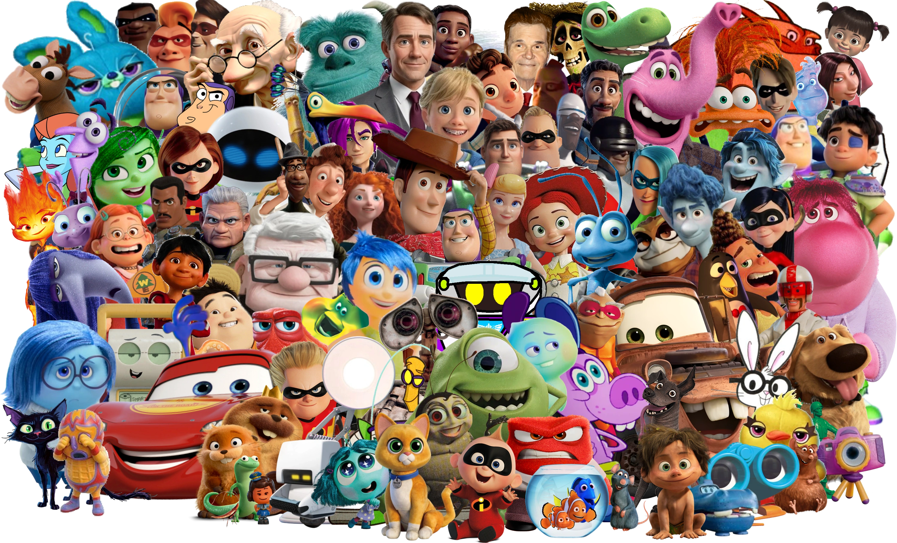 Alle Pixar Personages Disney Zou Hebben Opgedragen Om De Film Inside