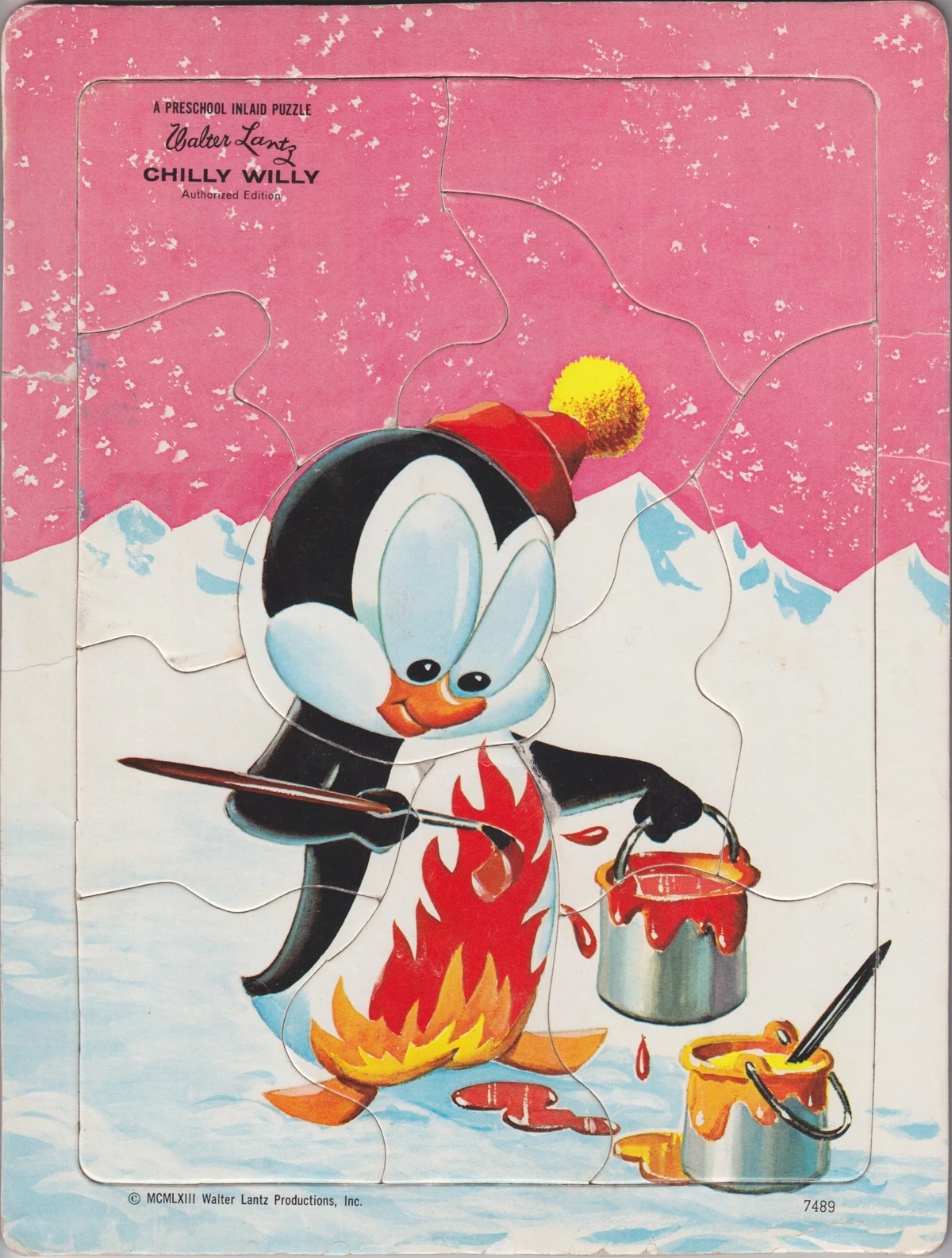 Chilly Willy - Painting Fire - Inlaid Puzzle | Walter Lantz Wiki | Fandom
