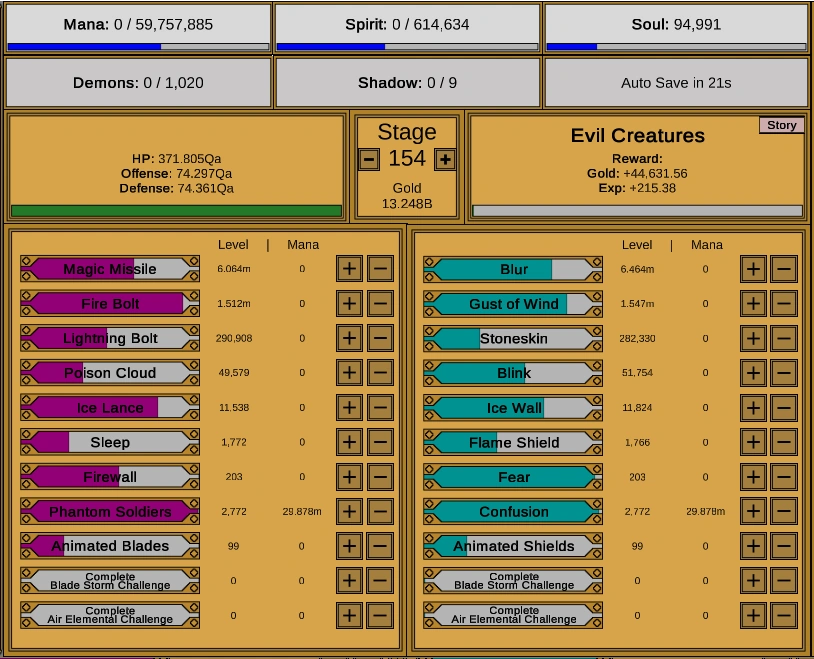 Spells | Wizard (And Minion) Idle Wiki | Fandom