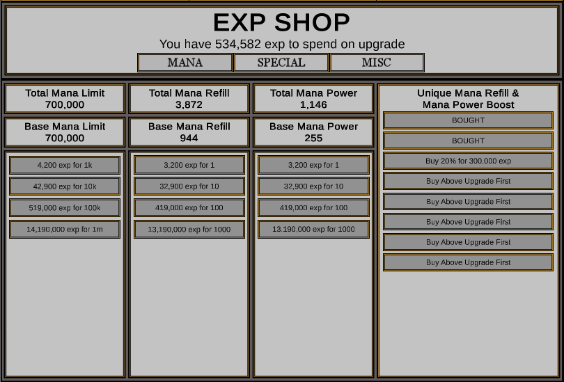 EXP Shop | Wizard (And Minion) Idle Wiki | Fandom