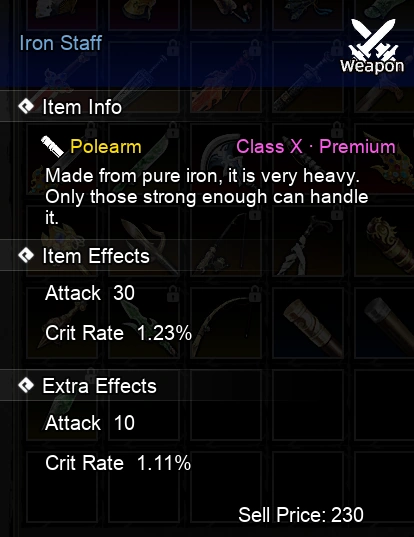 Iron Staff - Tooltip | Wandering Sword Wiki | Fandom