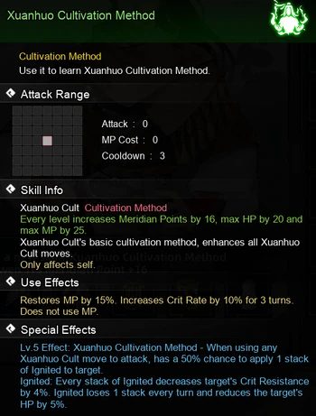 Xuanhuo Cultivation Method | Wandering Sword Wiki | Fandom