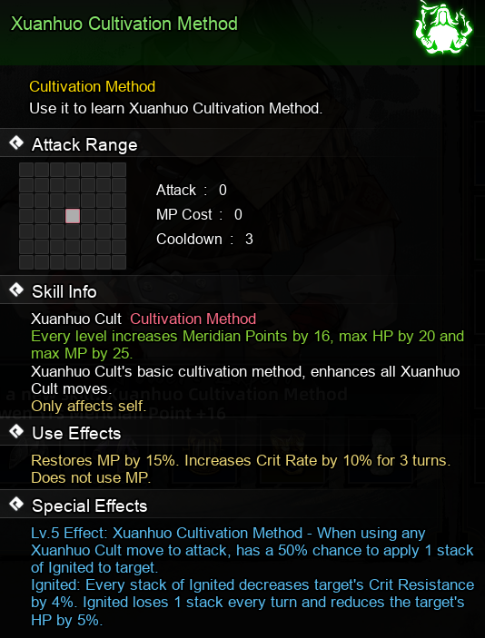 Xuanhuo Cultivation Method Wandering Sword Wiki Fandom