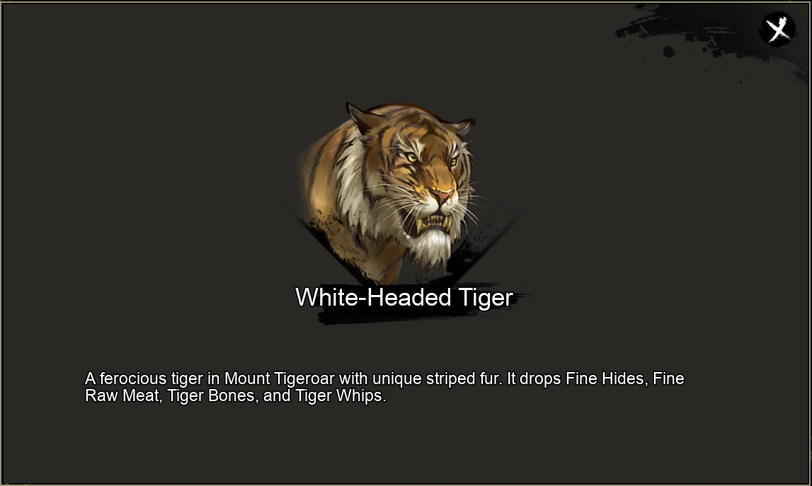 White-Headed Tiger | Wandering Sword Wiki | Fandom