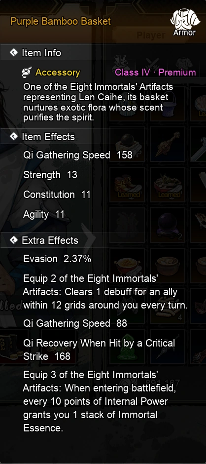 Purple Bamboo Basket - Tooltip | Wandering Sword Wiki | Fandom