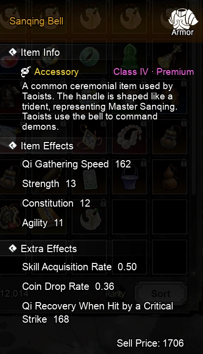Sanqing Bell - Tooltip | Wandering Sword Wiki | Fandom