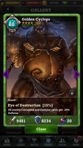 Golden Cyclops | War of the Fallen Wiki | Fandom