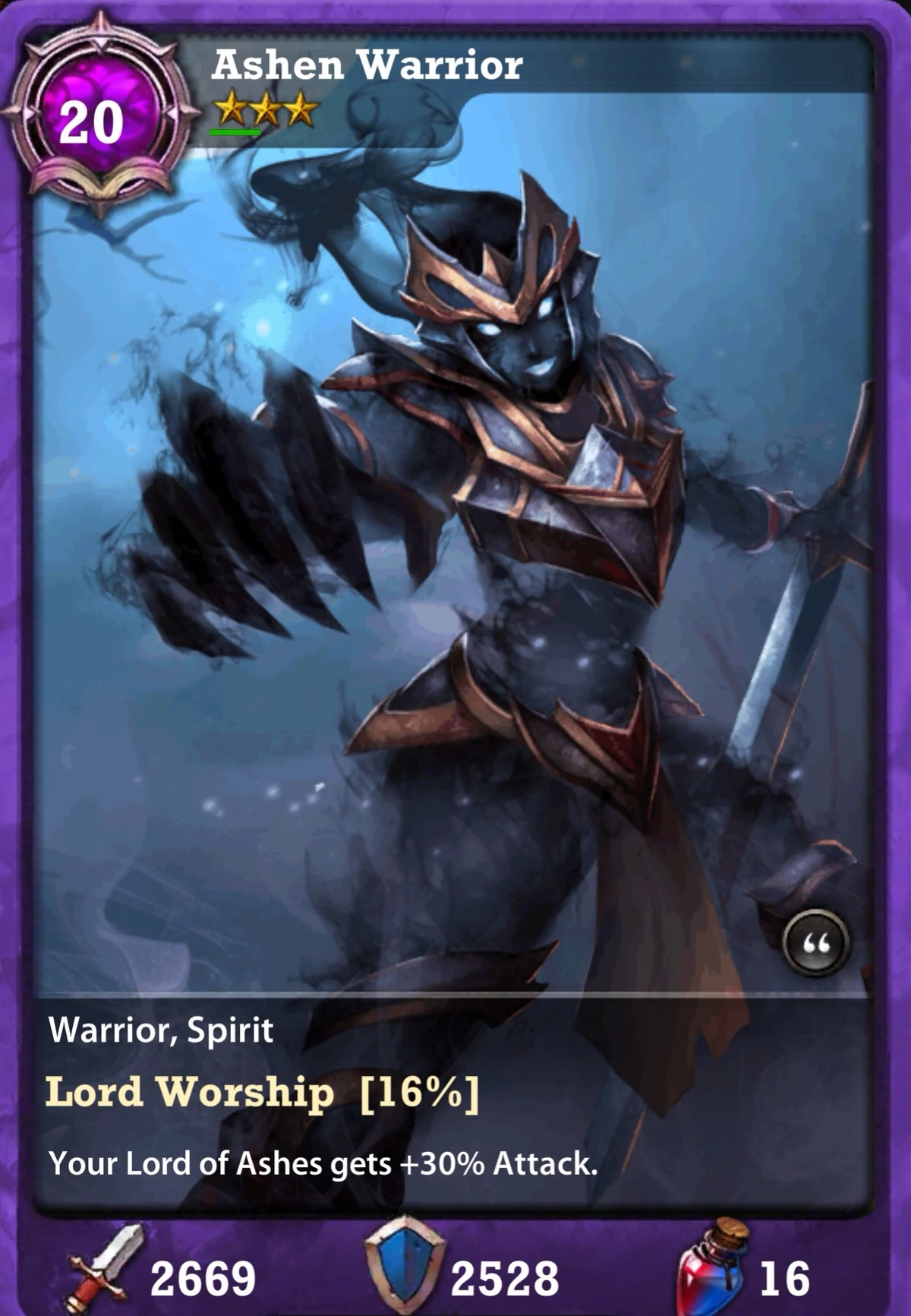 Ashen Warrior | War of the Fallen Wiki | Fandom