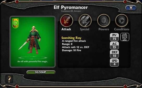 Elf Pyromancer | The Dungeon & Dragons: Warbands Wiki | Fandom