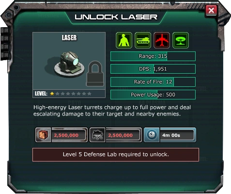 Laser Turret | War Commander Wiki | Fandom