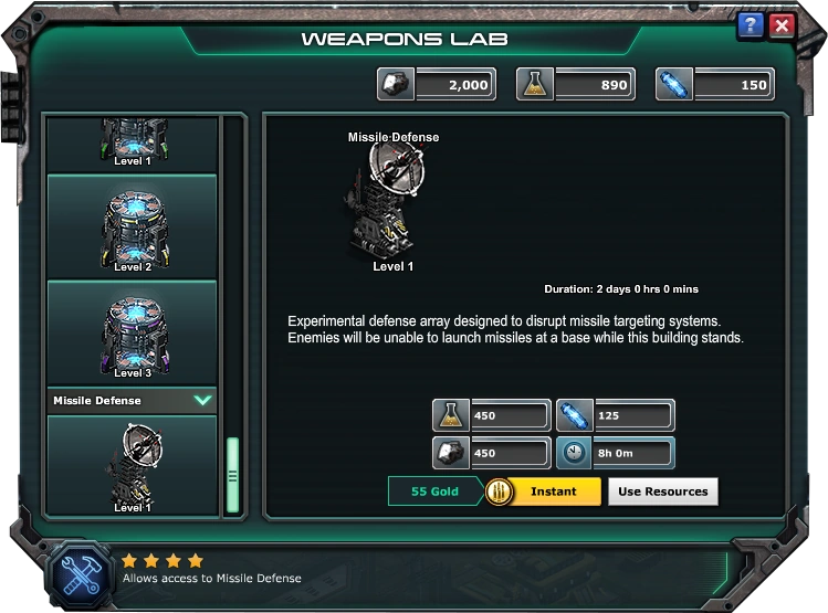 Missile Defense Bastion | War Commander Wiki | Fandom