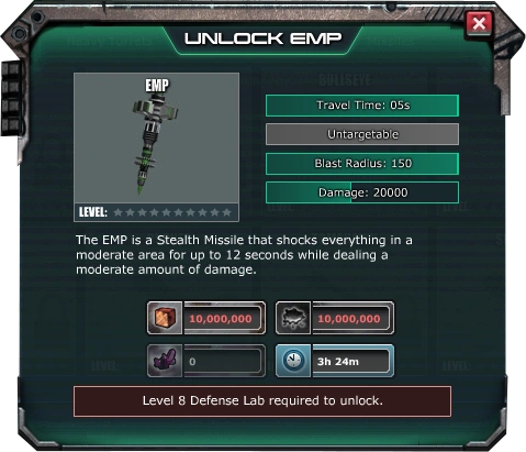 EMP Missile | War Commander Wiki | Fandom