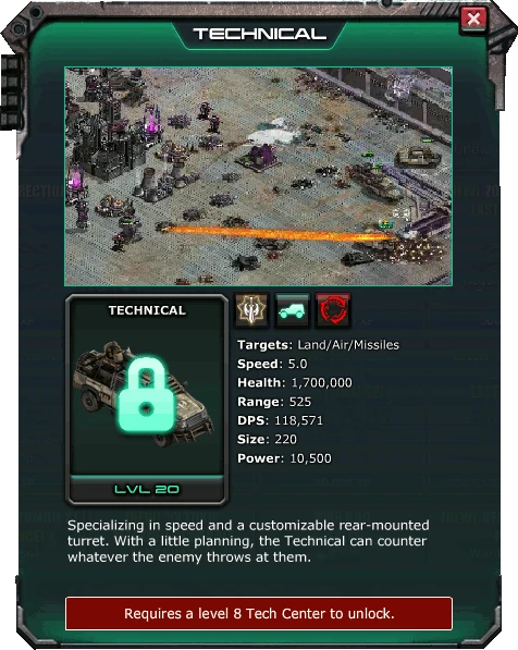 Technical | War Commander Wiki | Fandom
